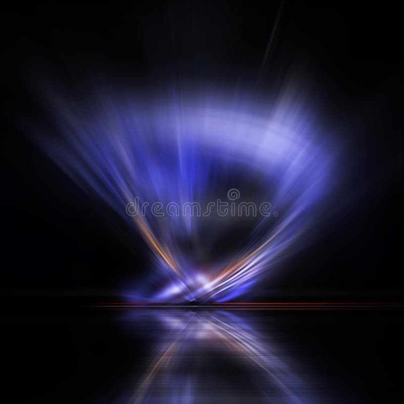 Object with a Bright Blue Glow on a Black Background Stock Image ...