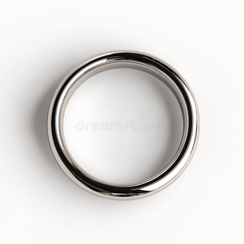The Object is Circular, Smooth, and Shiny, Appearing As a Silver Circle ...