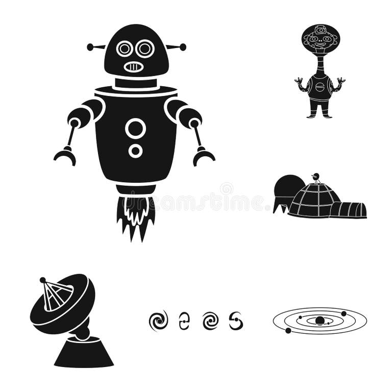 Vector Illustration of Colonization and Sky Icon. Set of Colonization ...