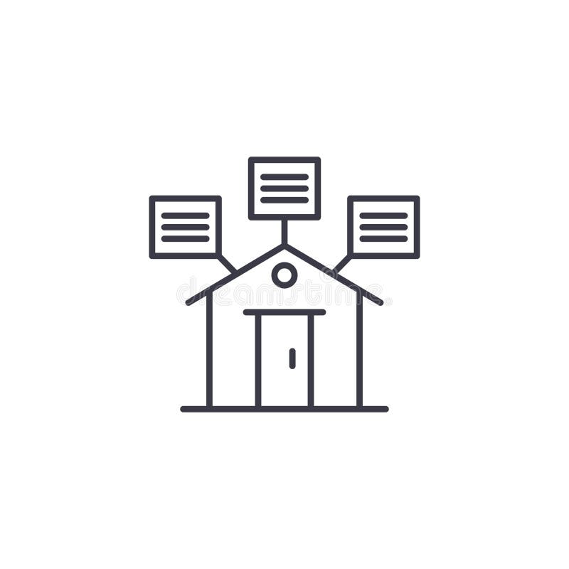 Object Description Linear Icon Concept. Object Description Line Vector ...