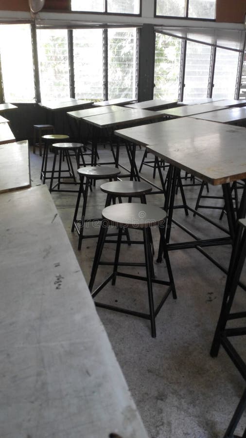 Tables in the Classroom of Kindergarten Stock Image - Image of nursery ...