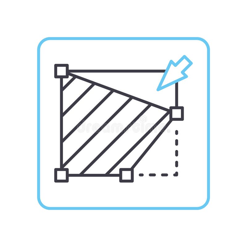 Object Editing Line Icon, Outline Symbol, Vector Illustration, Concept ...