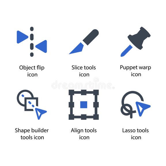 Object Flip, Slice Tools, Puppet Warp, Shape Builder Tools, Align Tools ...