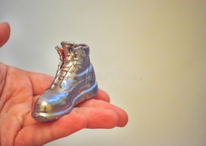 Object in the Form of a Boot Printed on a 3d Printer and Covered with ...