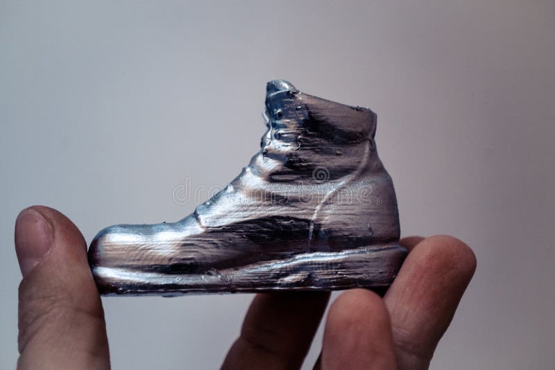 Object in the Form of a Boot Printed on a 3d Printer and Covered with ...