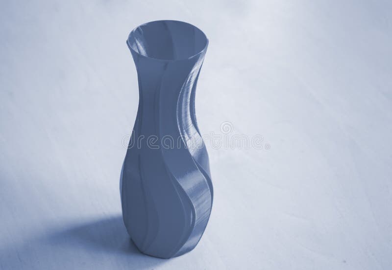 Object Form Vase Printed on a 3D Printer. Three-dimensional Model Stock ...