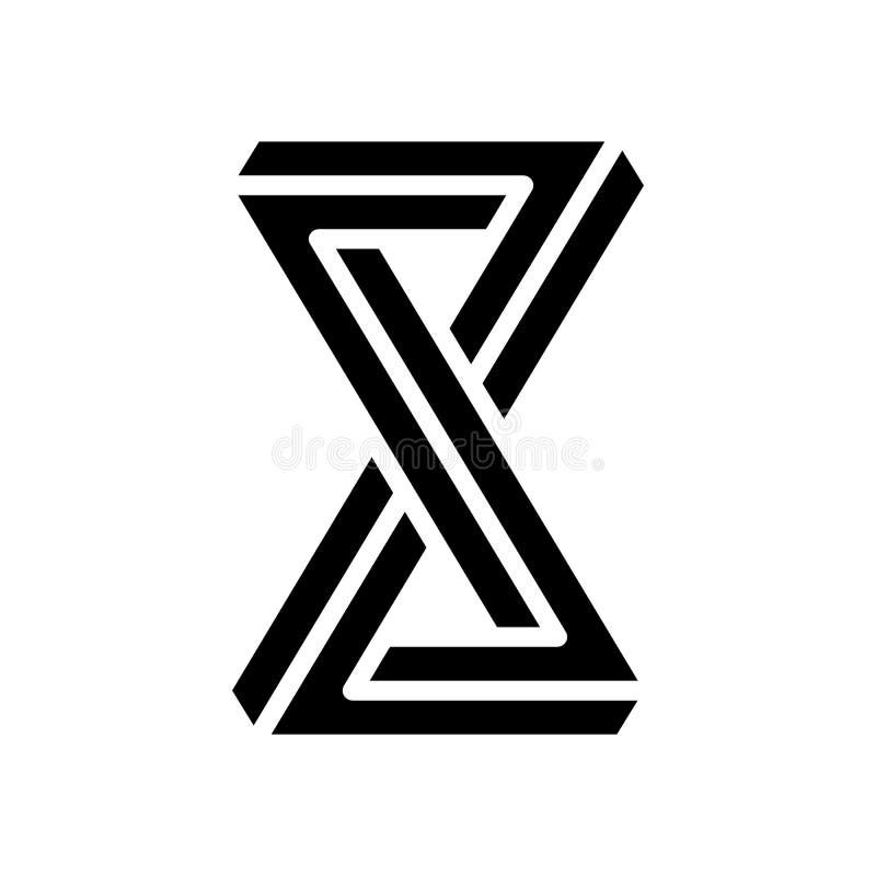 Object Impossible Geometric Shape Glyph Icon Vector Illustration Stock ...