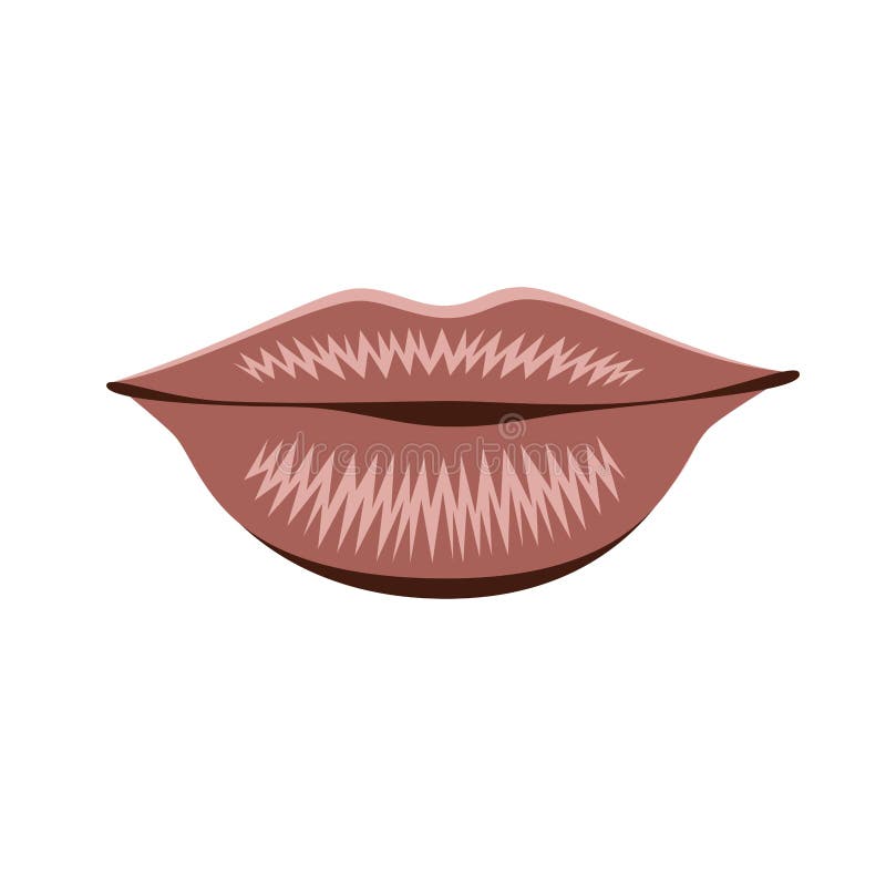 Object lips pink isolated stock vector. Illustration of design - 93862843