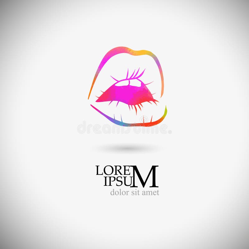 The Object is Multicolored Lips. Vector Illustration Stock Vector ...