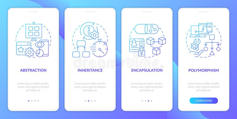Object Oriented Programming Rules Blue Gradient Onboarding Mobile App