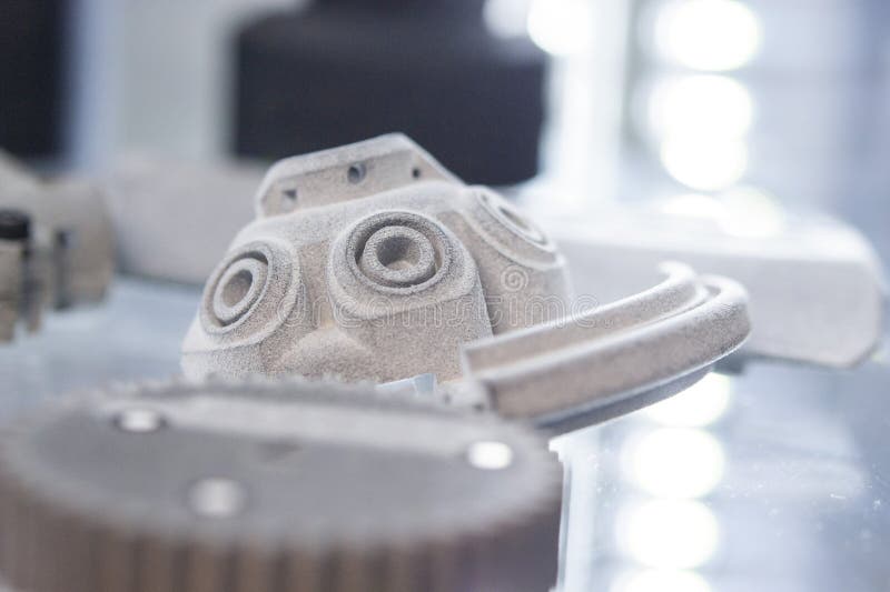 Object from Powder Plastic Printed 3D Printer Multi Jet Fusion MJF ...