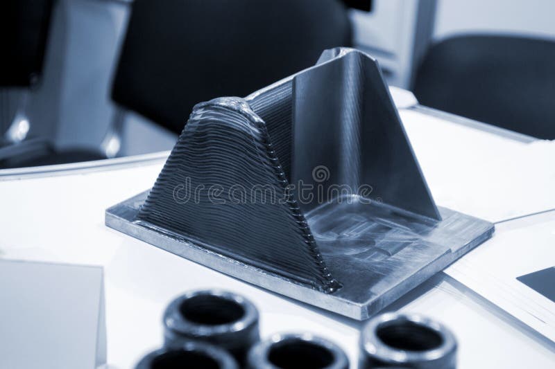 Object Printed by 3D Printer from Metal. Additive Manufacturing ...