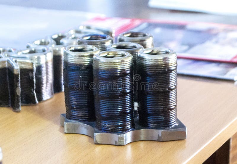 Object Printed by 3D Printer from Metal. Additive Manufacturing ...