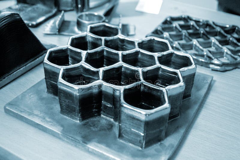 Object Printed by 3D Printer from Metal. Additive Manufacturing ...