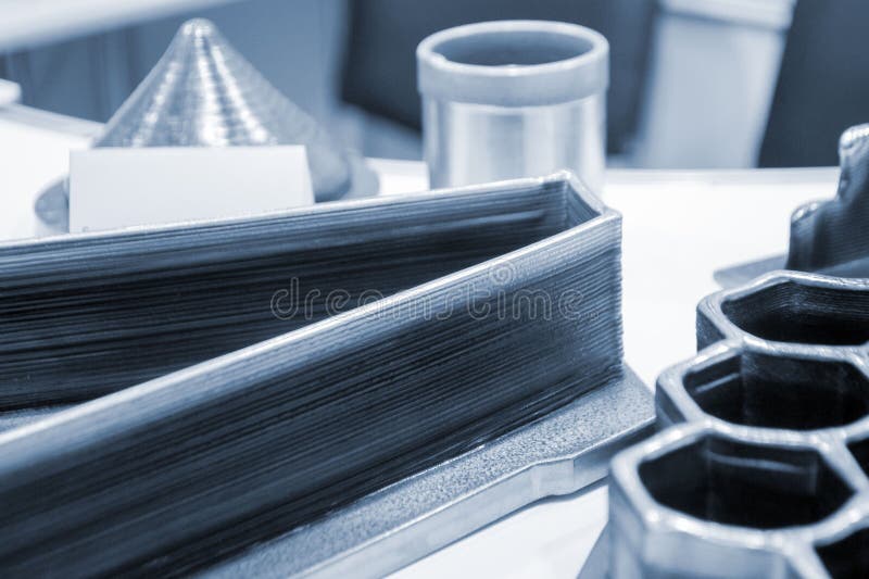 Object Printed by 3D Printer from Metal. Additive Manufacturing ...