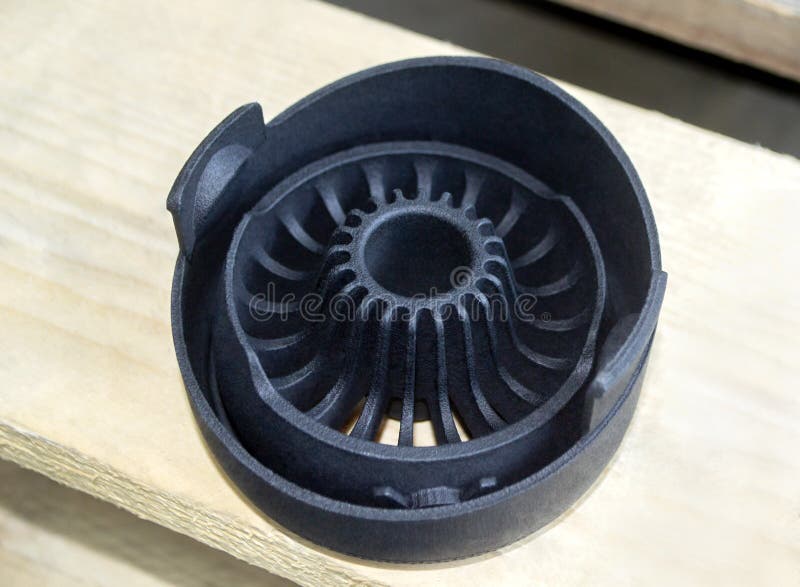 Object Printed on Industrial Powder 3D Printer Close-up. Multi Jet ...