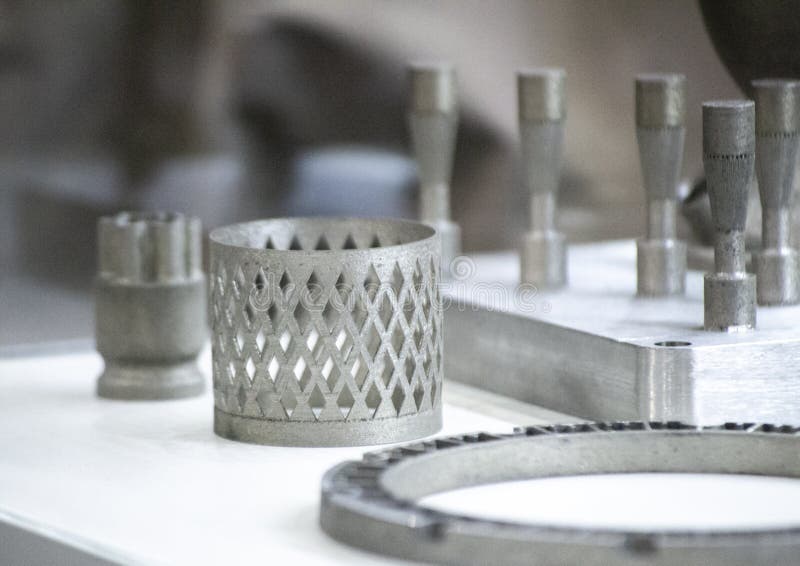 Laser Sintering Machine for Metal. 3D Printer Printing Metal. Stock ...