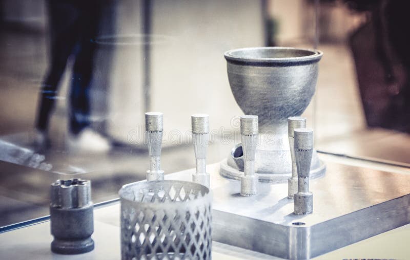 Object Printed on Metal 3d Printer. Object Printed in Laser Sintering ...