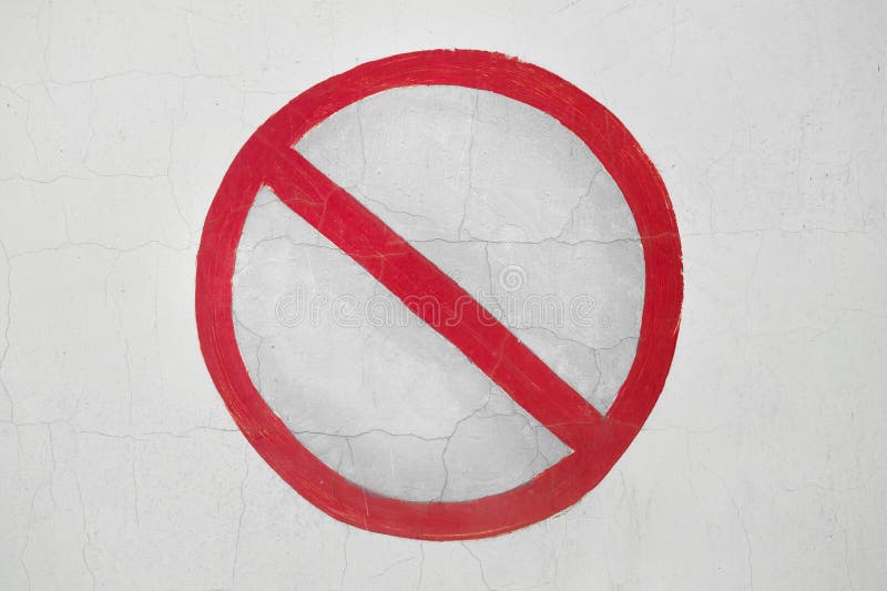 Object Prohibiting Car Sign Traffic Symbol Stopping Prohibited on Wall ...