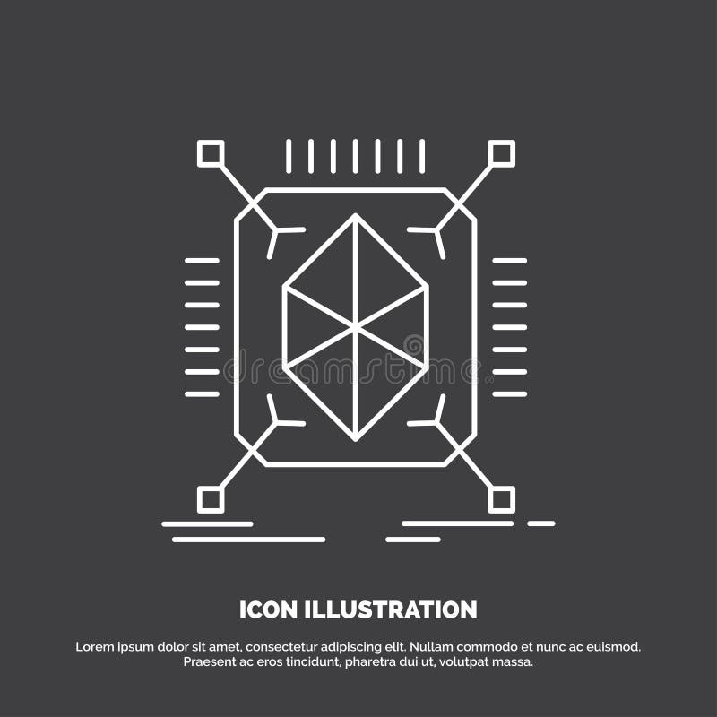 Object Prototyping Rapid Structure 3d Icon Line Vector Symbol For Ui And Ux Website Or