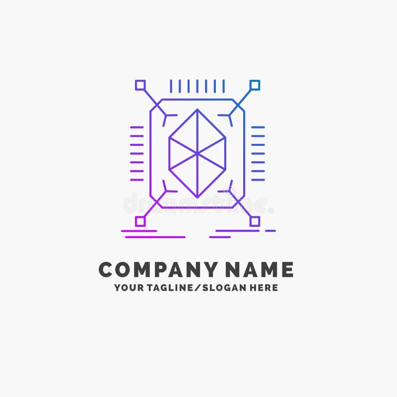 Object, Prototyping, Rapid, Structure, 3d Purple Business Logo Template ...
