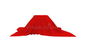 Object of Rectangular Shape Covered with Red Cloth Stock Illustration ...