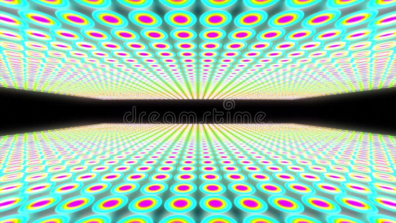 A Motion Graphic of Circle Shaped Objects with a Bright Neon Glow ...