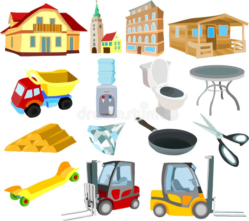 Object set 04 stock vector. Illustration of isolated - 13600955