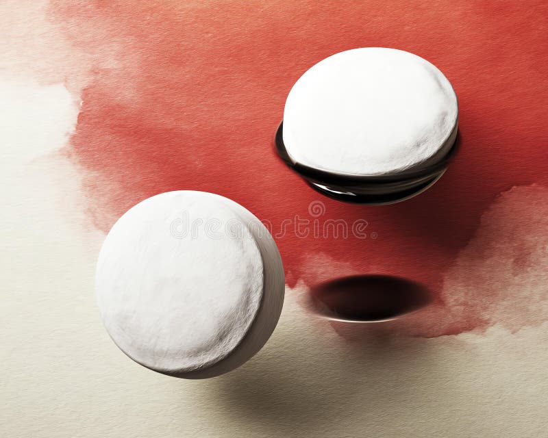 Object Subject Floating, Floating Round Objects on Artistic Background ...