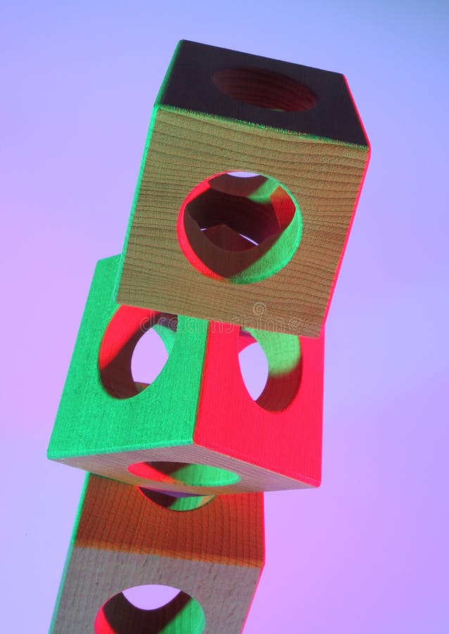 Object of wooden cubes. stock image. Image of colorful - 42410635