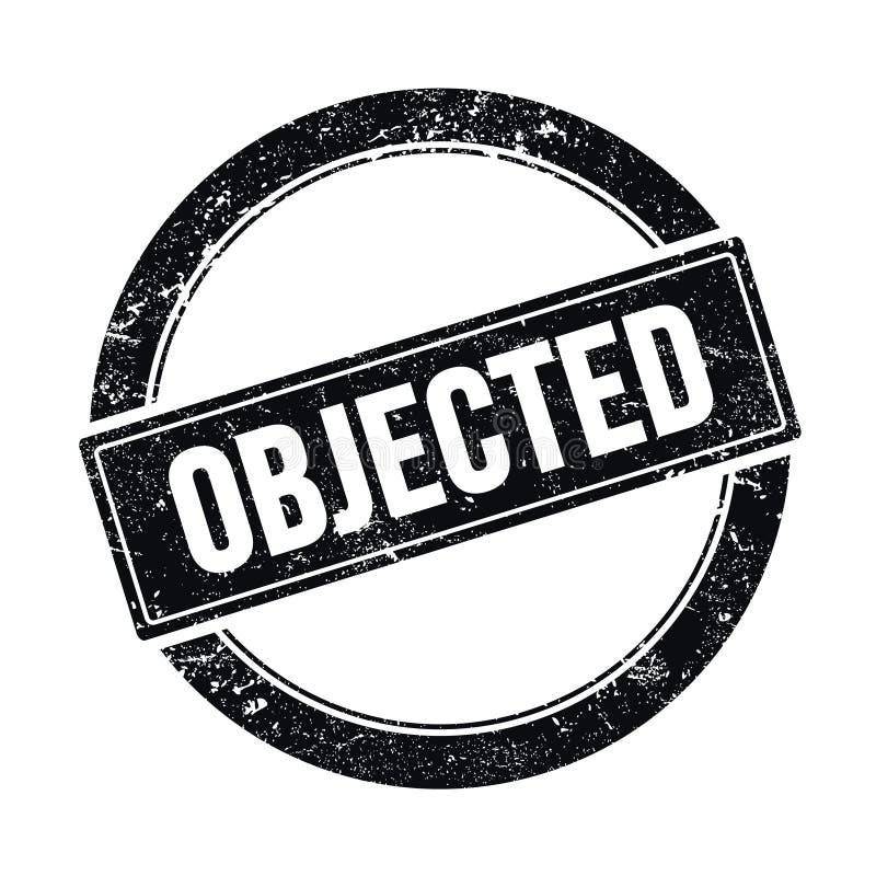 OBJECTED Text on Black Grungy Round Stamp Stock Illustration ...