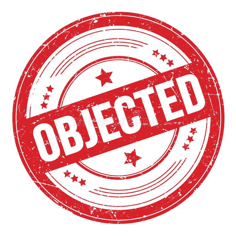 OBJECTED Text on Red Green Ribbon Stamp Stock Illustration ...