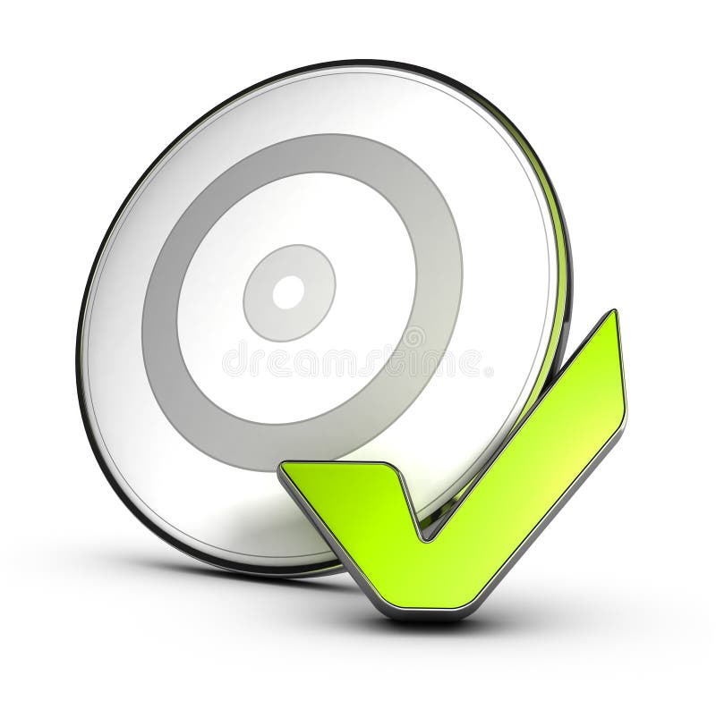 Objectif atteint illustration stock. Illustration du vert - 34781903