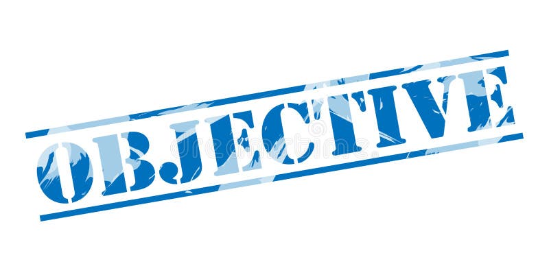 Objective blue stamp stock illustration. Illustration of watermark ...