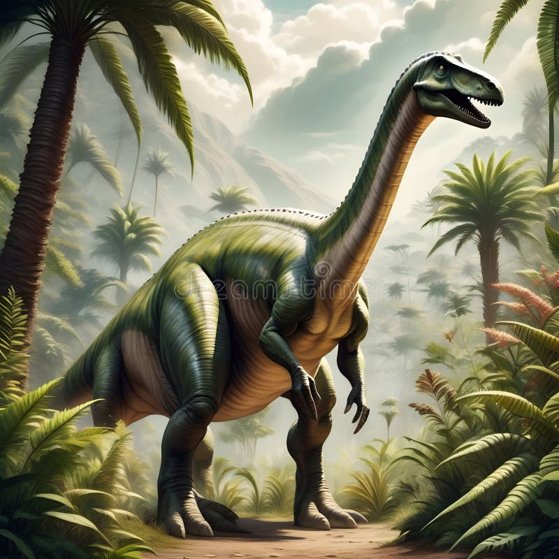 Objective Brontosaurus of Prehistoric Times, AI-generated Stock ...