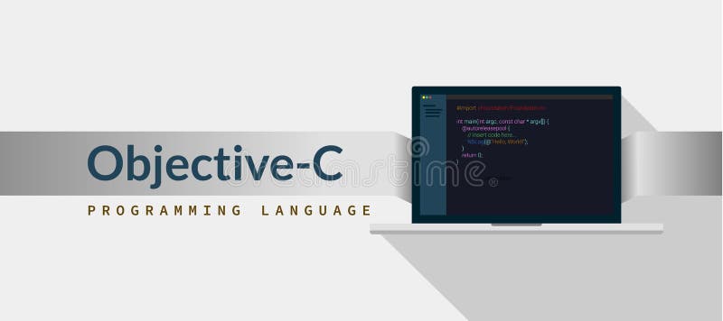 Objective C Programming Language With Script Code On Laptop Screen Programming Language Code