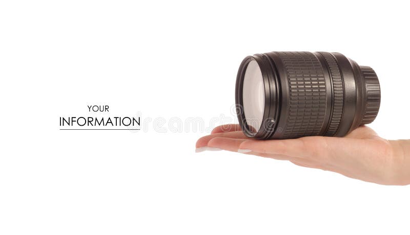 Lens Objective in Hand Pattern Stock Photo - Image of optic, digital ...
