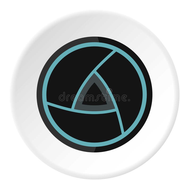 Objective icon circle stock vector. Illustration of movie - 108599475