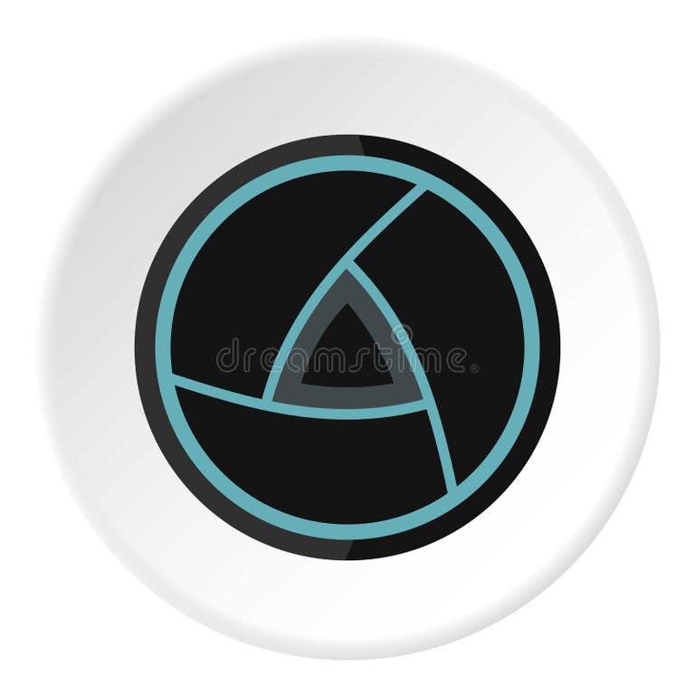 Objective icon circle stock vector. Illustration of movie - 108599475