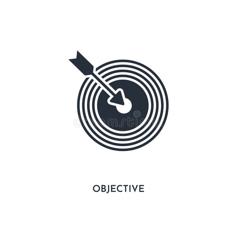 Objective Icon. Simple Element Illustration. Isolated Trendy Filled ...