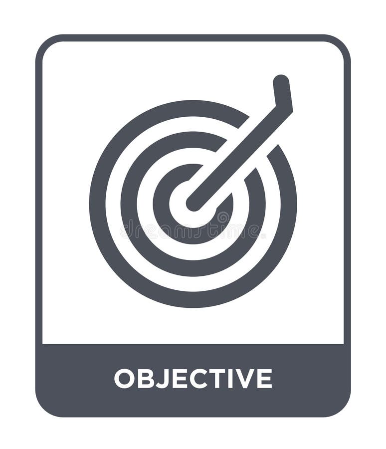 Objective Icon in Trendy Design Style. Objective Icon Isolated on White ...
