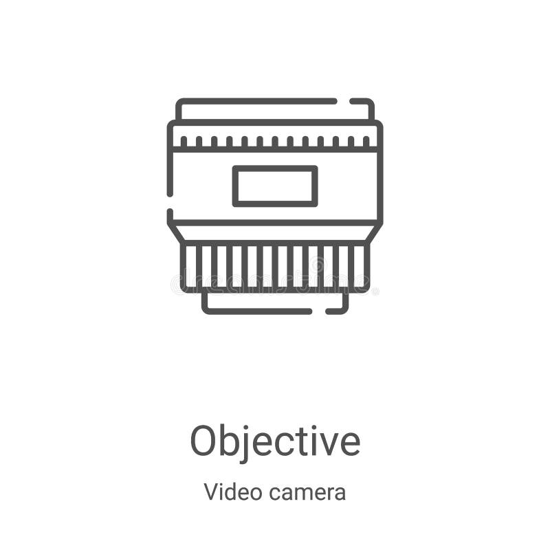 Objective Linear Icon. Modern Outline Objective Logo Concept on Stock ... Objective Linear Icon. Modern Outline Objective Logo Concept on Stock ...