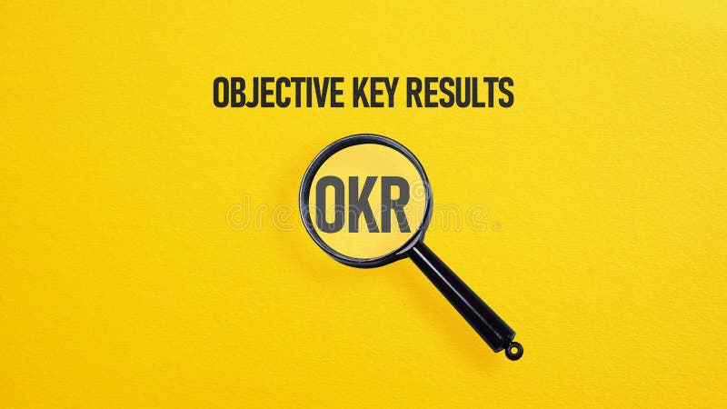 Objective Key Results OKR is Shown Using the Text Stock Photo - Image ...