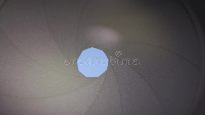 Objective lens inside stock footage. Video of aperture - 179196734