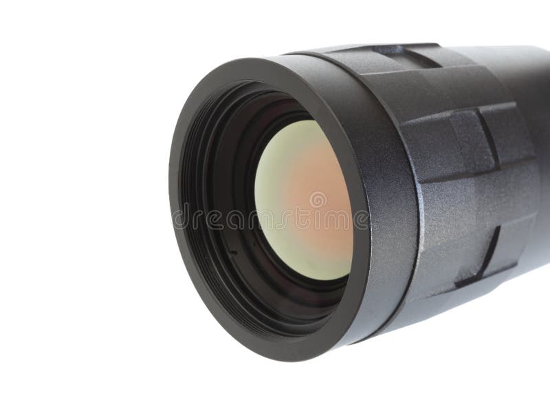 Objective Lens on a Rifle Scope Stock Image - Image of black, sight ...