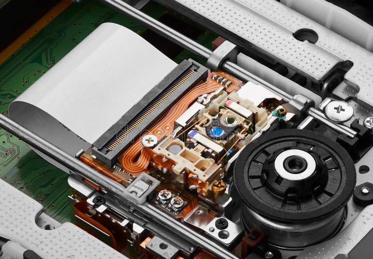 Objective Lens and Spindle Cd-rom Drive Stock Photo - Image of laser ...