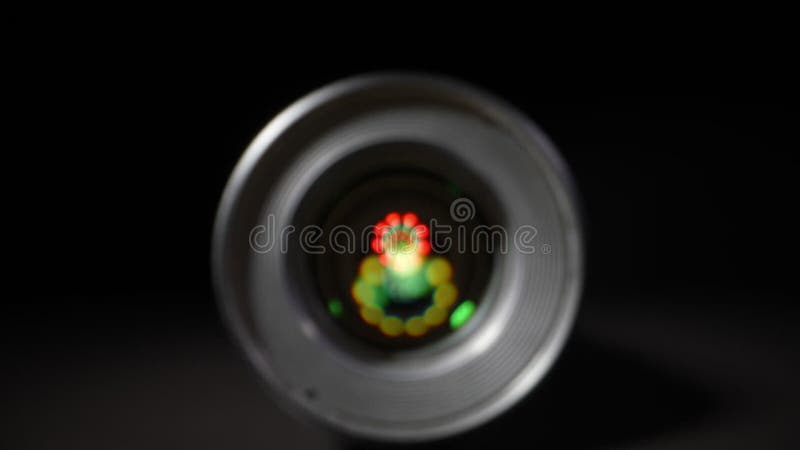 Objective Lenses Close-up. Dolly Shot Stock Footage - Video of optic ...