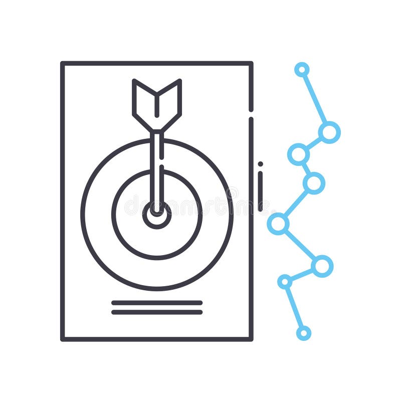 Objective Line Icon, Outline Symbol, Vector Illustration, Concept Sign ...