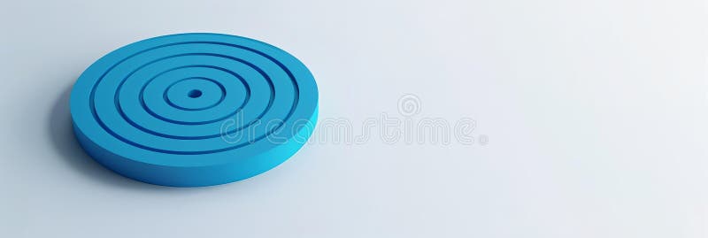 Objective Target in Blue on a White Background with Copy Space Stock ...
