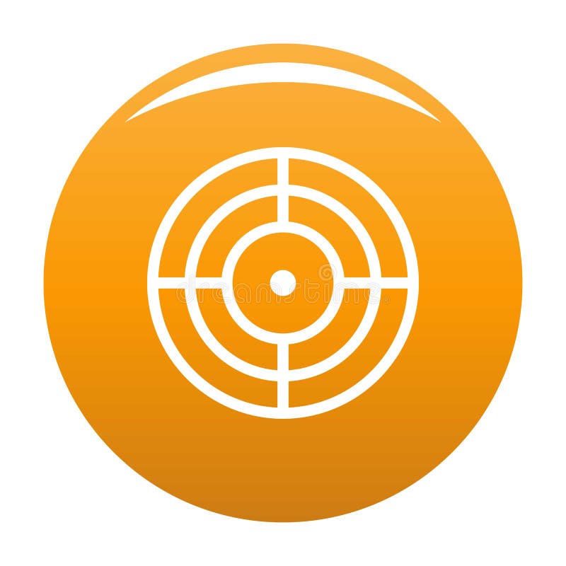 Objective of Target Icon Vector Orange Stock Vector - Illustration of ...
